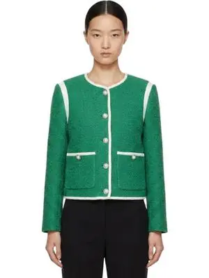 Marissa Chiara Long-sleeved Casual Jacket - Green