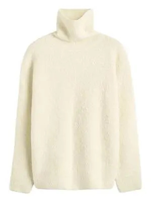 TOTEME Bouclé Turtleneck Jumper - White