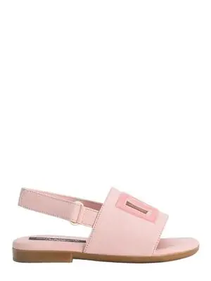 Dolce & Gabbana Logo-patch Open Toe Sandals - Pink