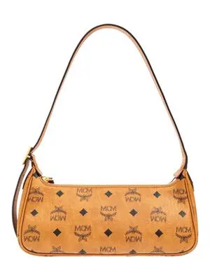 Mcm All-over Logo Print Shoulder Bag - Brown