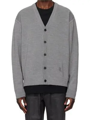 WOOYOUNGMI Rib Knitted Y-neck Cardigan - No