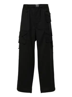 Y3 Wide-leg Belted Cargo Pants - Black