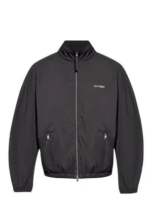 COURREGES Long Sleeve Zip Up Jacket - Black