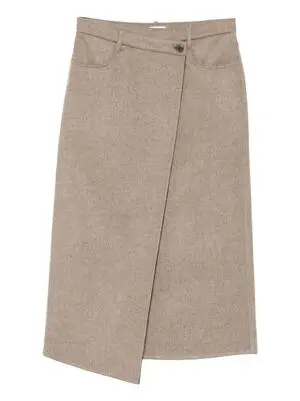 Brunello Cucinelli Wrap Buttoned Skirt - No