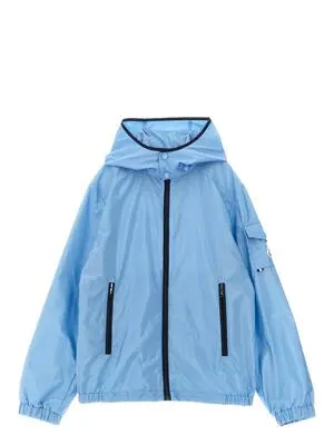 Moncler Banu Hooded Rain Jacket - Light Blue