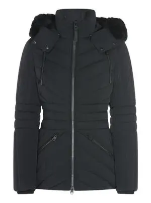 Mackage Hooded Jacket With Fur Trim - Black