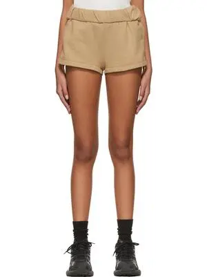 DION LEE Rolled-waist Track Shorts - Brown