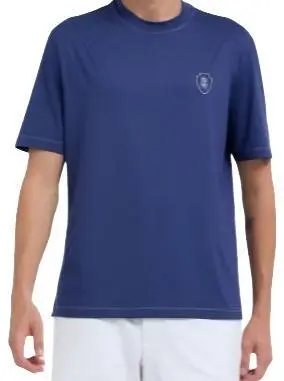 Brunello Cucinelli Comfort Nylon Crew Neck T-shirt With Logo - Blue