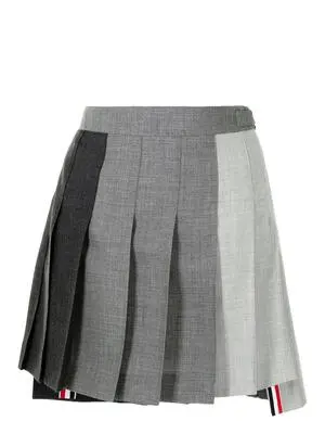 Thom Browne Rwb Striped Pleated Mini Skirt - No