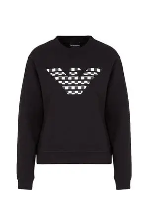 Emporio Armani Checkerboard Logo Sweatshirt - No
