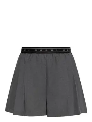 Marni Logo Waistband Shorts - Grey