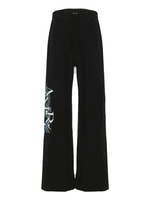 Amiri Drawstring Straight-leg Trousers - Black