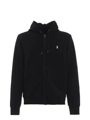 Polo Ralph Lauren Polo Ralph Lauren Embroidered Zip-Up Hoodie Black