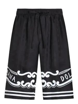 Dolce & Gabbana Bandanna Printed Bermuda Shorts - Black