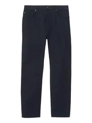 Burberry Cotton Moleskin Trousers - Blue