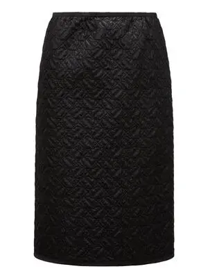 Moncler Quilted Midi Skirt - Black