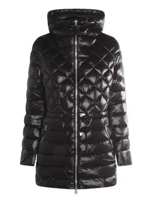 Mackage Diamond-quilted Hooded Coat - Black