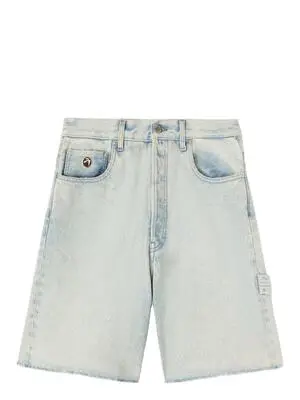 AMBUSH Raw-edge Denim Shorts - White