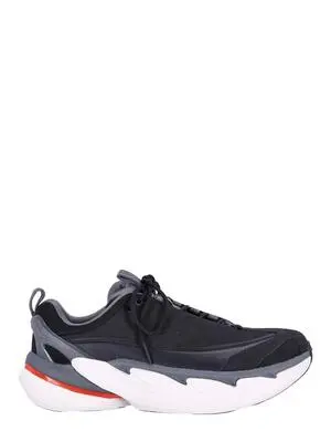 Hoka One One Lace-up Sneakers With Logo And Perforated Details - Black