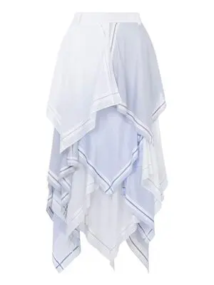 Moschino Asymmetric Tiered Maxi Skirt - White
