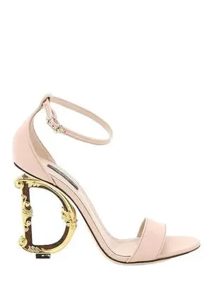 Dolce & Gabbana Baroque Dg Heel Sandals - Nude
