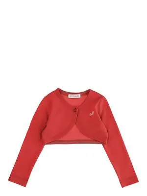 Monnalisa Long-sleeved Cardigan - Red