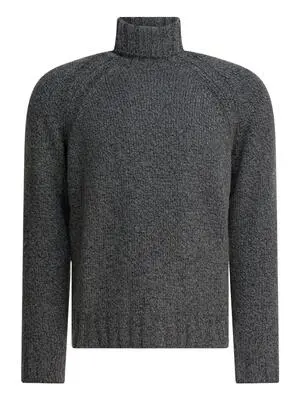 Zegna Knitted Turtleneck Jumper - Grey