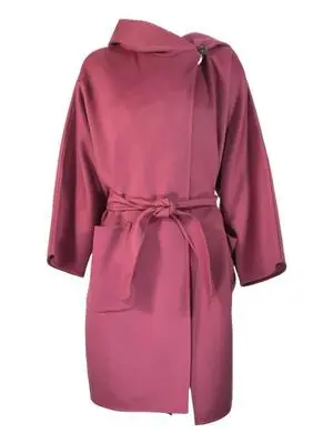 Max Mara Hooded Overcoat - Red