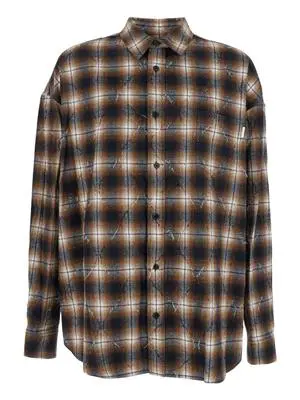 JUUN.J Check Button-down Shirt - Black