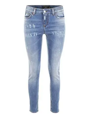 Dolce & Gabbana Faded Skinny Jeans - Blue