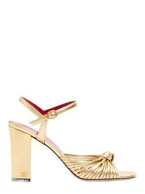 Valentino Garavani Valentino Annet Laminated Nappa Sandal 90mm Gold