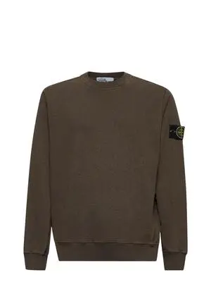 Stone Island Compass Badge Crewneck Sweatshirt - Brown