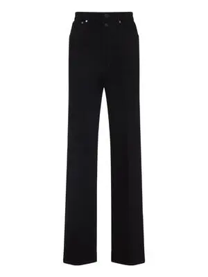 LEMAIRE High-waisted Trousers With Five-pocket Styling - Black