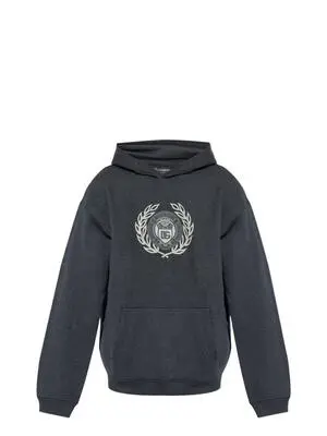 Dolce & Gabbana Logo Print Hoodie - Grey