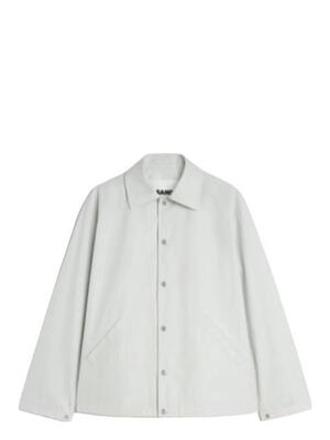 JIL SANDER Jil Sander Snap Button Jacket With Classic Collar Light Grey