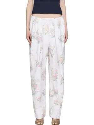 OPEN YY Floral Gather Trousers - Multi-color