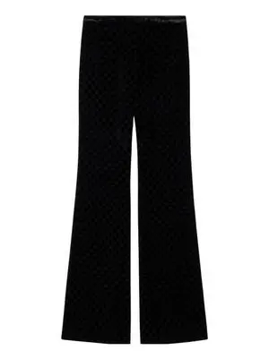 GUCCI Gucci GG Stretch Devoré Velvet Flare Pants