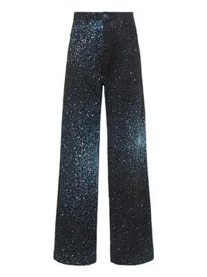GIUSEPPE DI MORABITO Giuseppe Di Morabito Embellished Wide-Leg Denim Pants