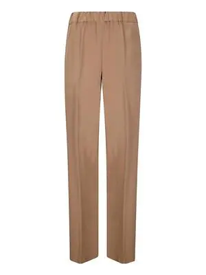 Alberto Biani Elastic Waist Trousers - Brown