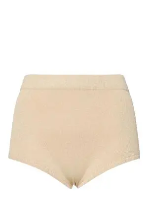 ENTIRE STUDIOS Ribbed Knit Shorts - Nude