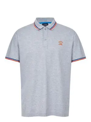 PAUL  SHARK Logo Short-sleeved Polo Shirt - Gray