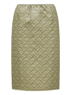Moncler Quilted Midi Skirt - Nude