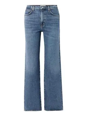 AGOLDE High Waist Straight Leg Jeans - Blue