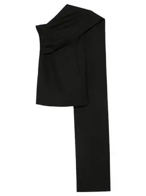 RÓHE One-shoulder Open Back Short Dress - Black