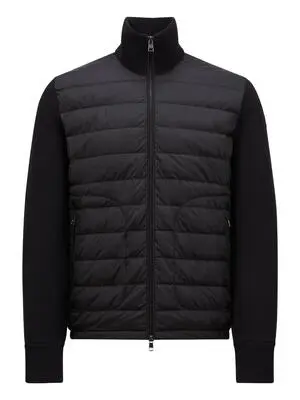 Moncler Long-sleeved Padded Jacket With Stand Collar - Black