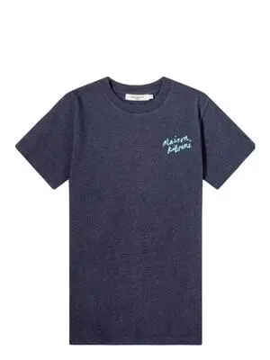 Maison Kitsuné Mini Handwriting Logo T-shirt - Blue