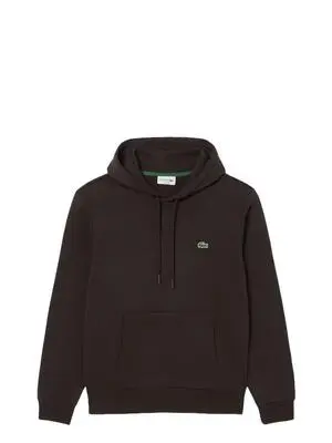 Lacoste Embroidered Logo Hoodie - Brown