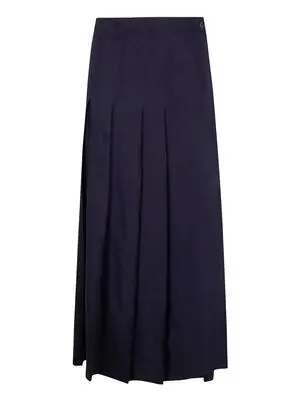 P.a.r.o.s.h Maxi High-waisted Pleated Skirt - Blue