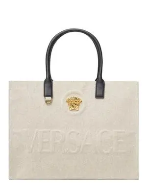 Versace La Medusa Top Handle Bag - White