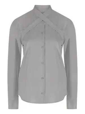Off-White Off-White Crossover Strap Shirt Gray